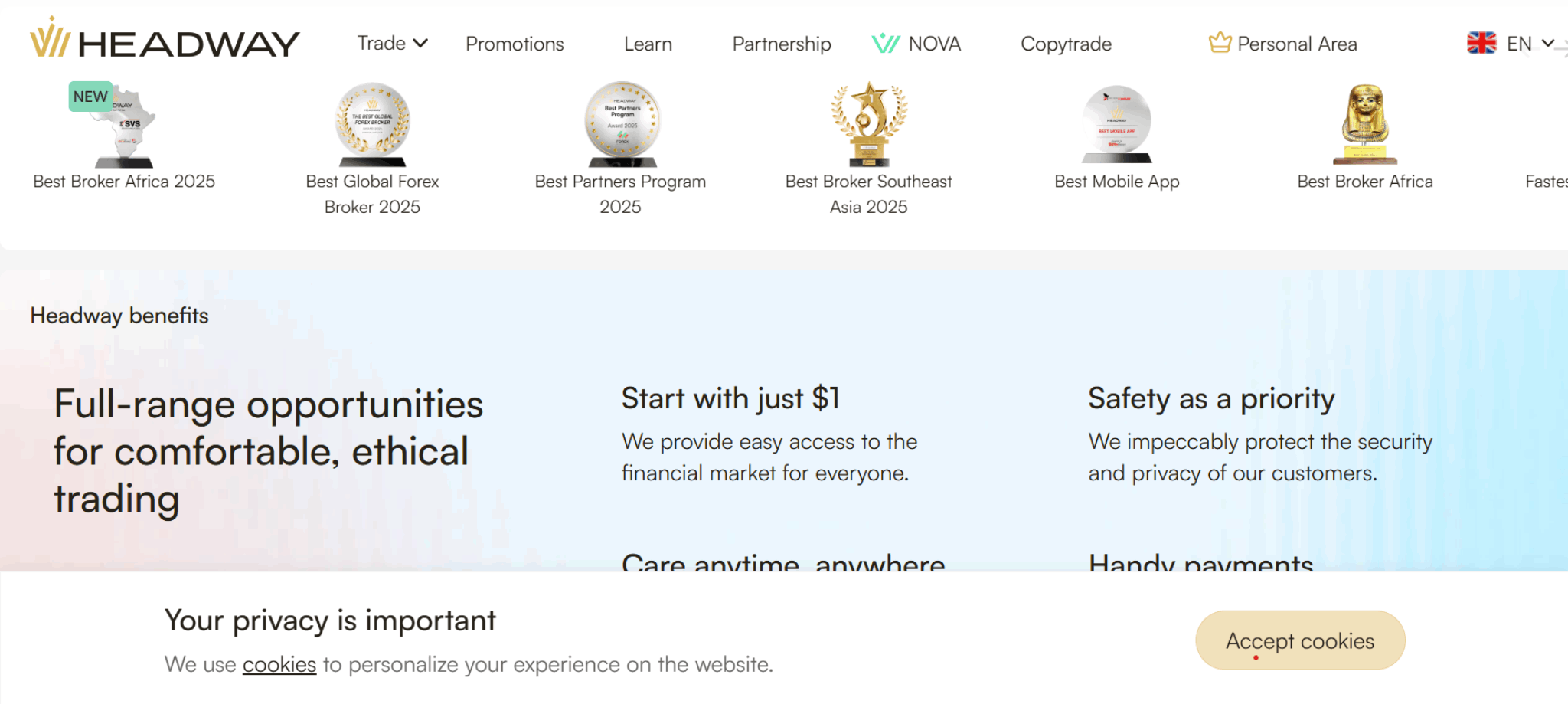 Headway Broker Review: Low Deposit Modern Trading Platform